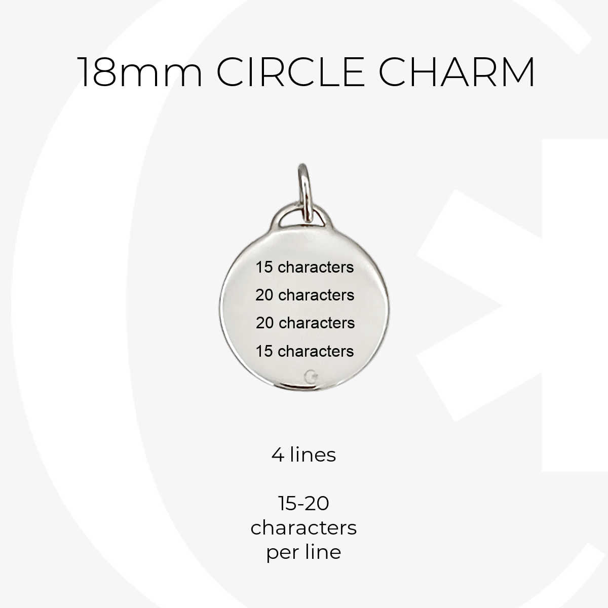 White Gold & Ruby Medical ID Charm | CHARMED Medical Jewelry